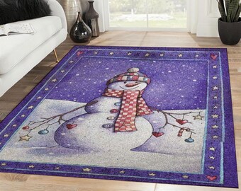 Snowman Area Rug - Etsy