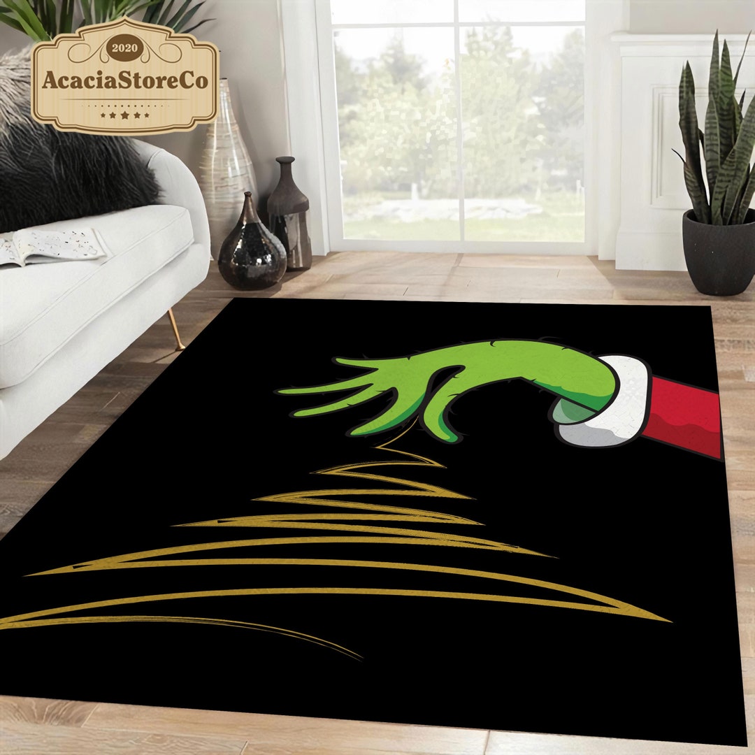 The Grinch Christmas Area Rug, Christmas Holiday Rectangle Rug ...