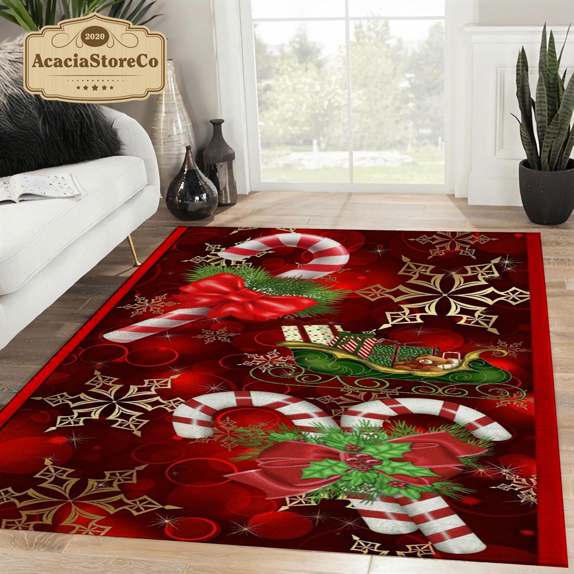 Merry Christmas Rug Christmas Decoration Christmas Gift - Etsy