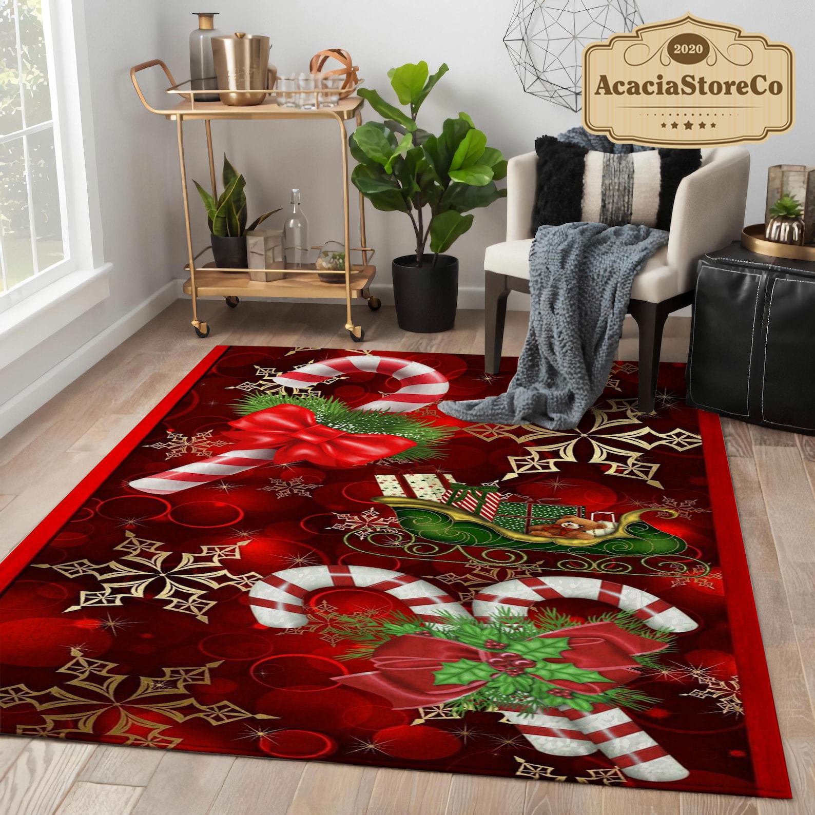 Merry Christmas Rug Christmas Decoration Christmas Gift - Etsy
