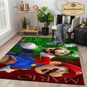 Super Mario Bros Area Rug Super Mario Rug Video Game Rug - Etsy