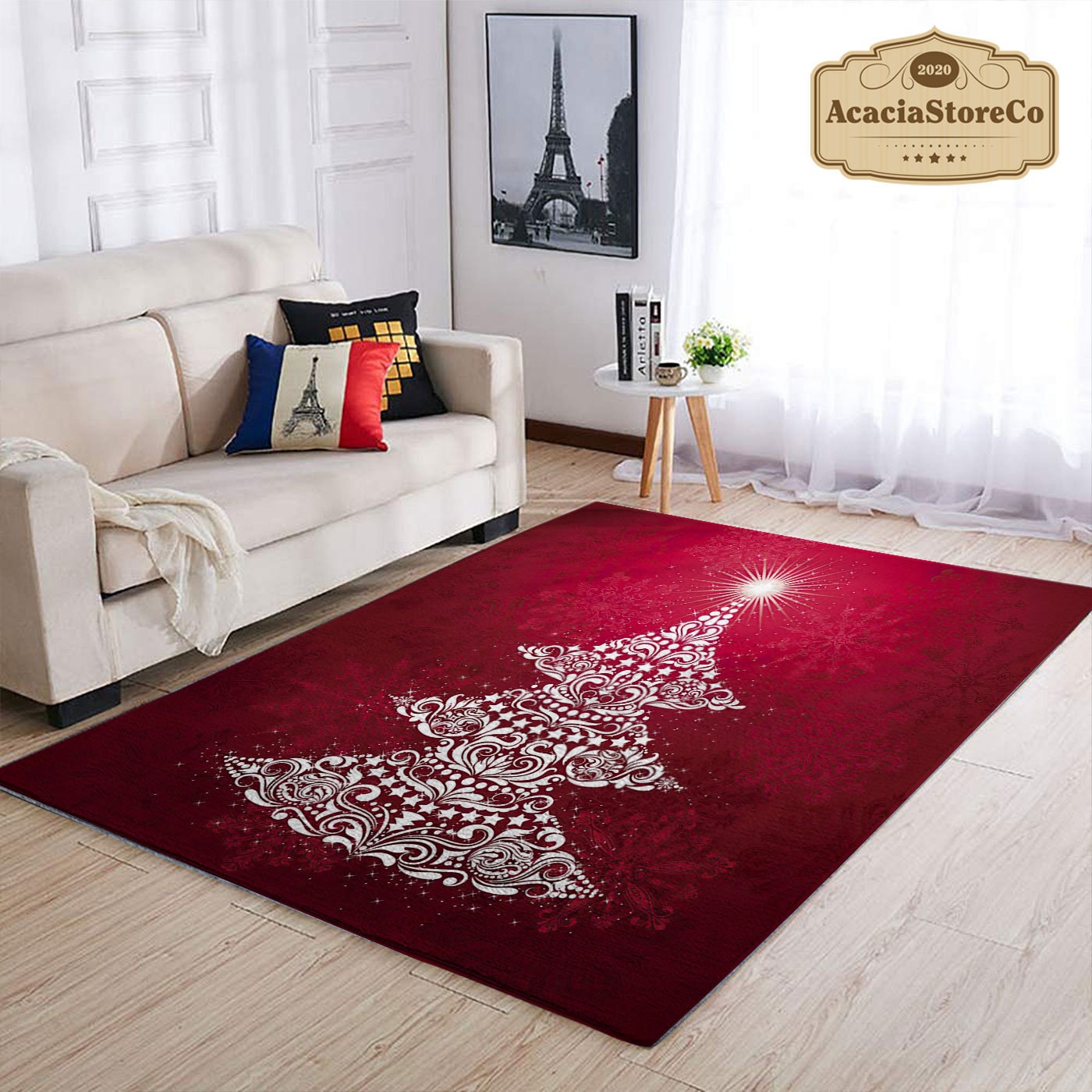 Christmas Tree Area Rug Xmas Carpet Christmas Rectangle Rug - Etsy