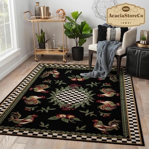 Rooster Kitchen Area Rug, Rooster Kitchen Rectangle Rug, Rugs for ...