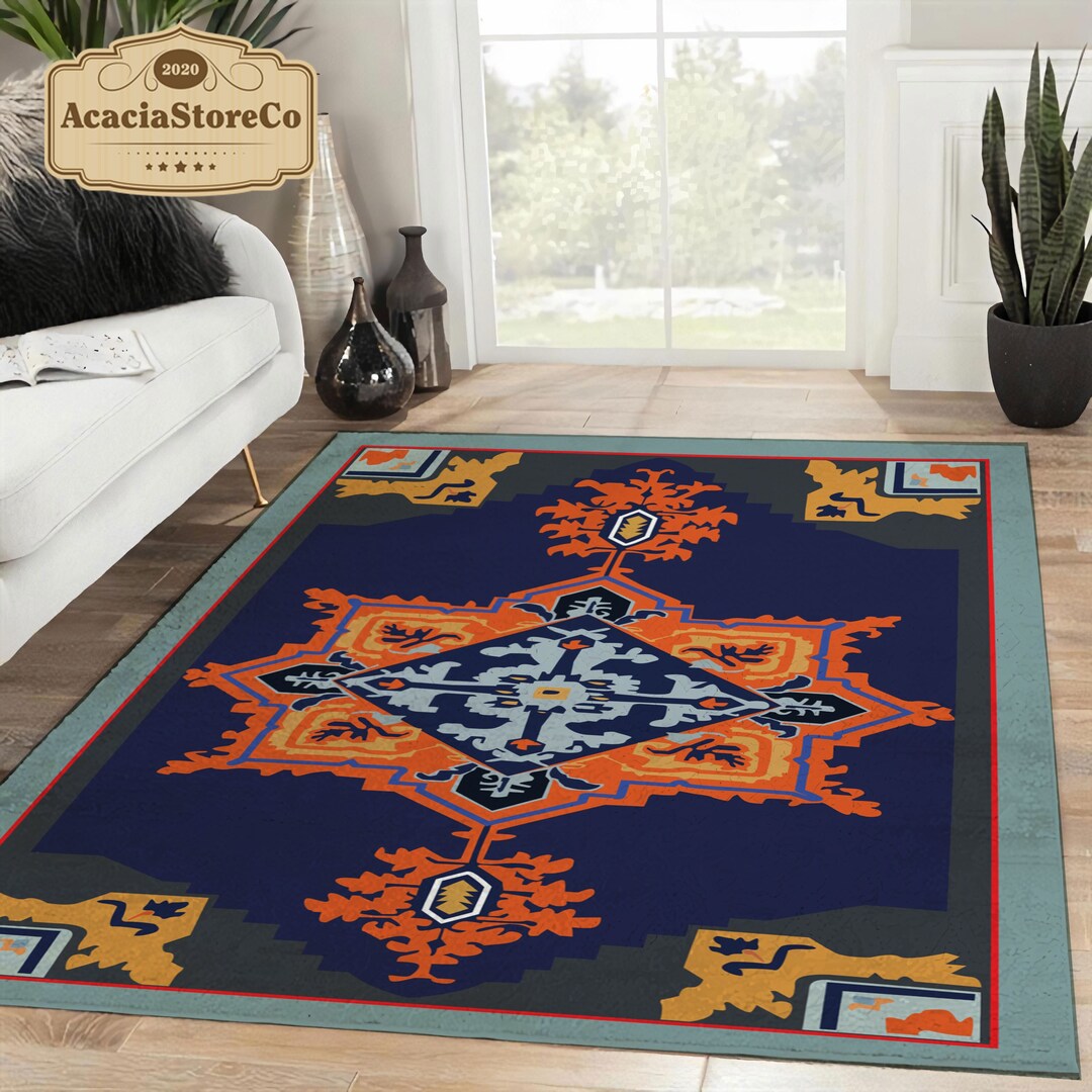 Modern Tribal Seamless African Pattern Area Rectangle Rug, Large ...