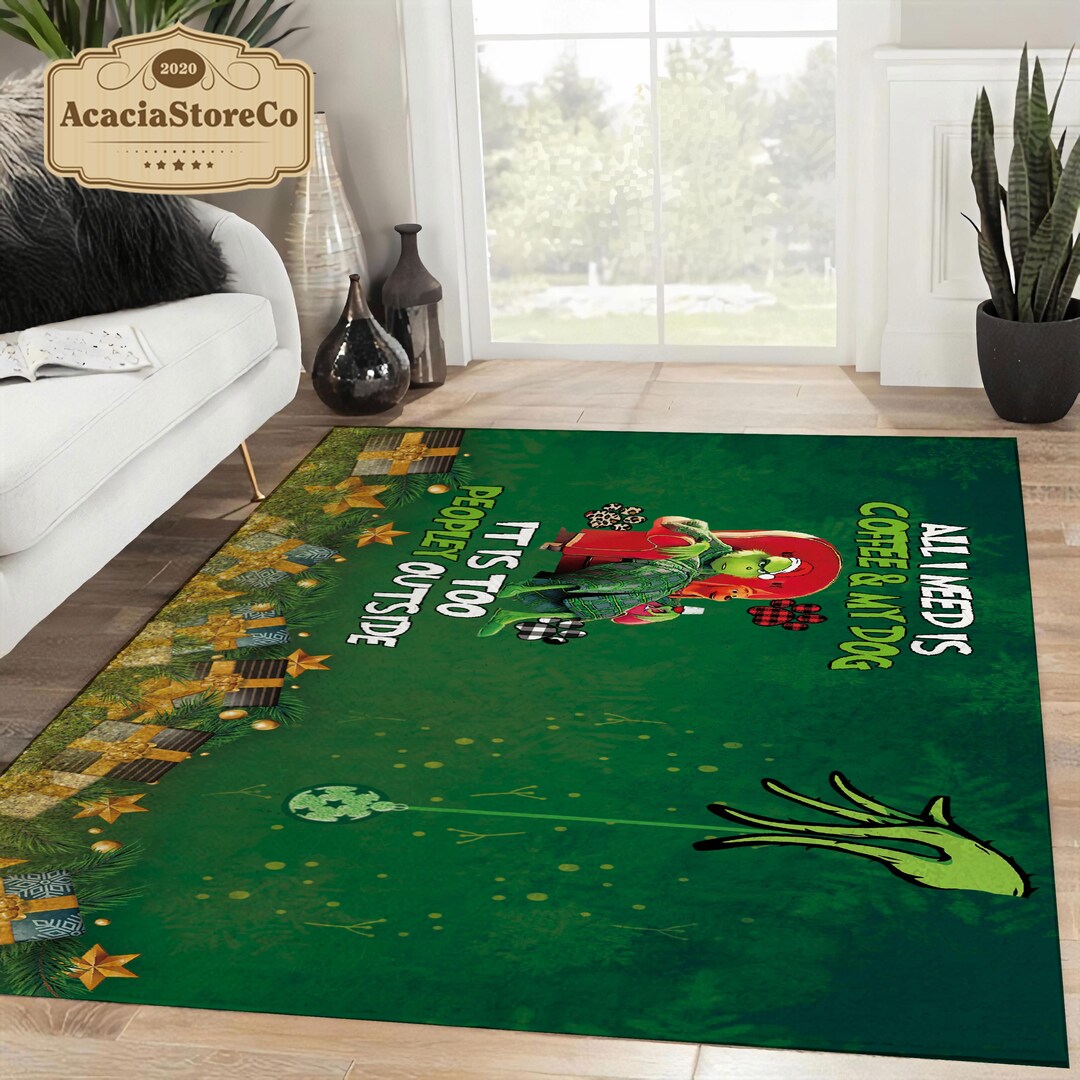 The Grinch Christmas Area Rug, Grinch Christmas Holiday Rug, Christmas ...