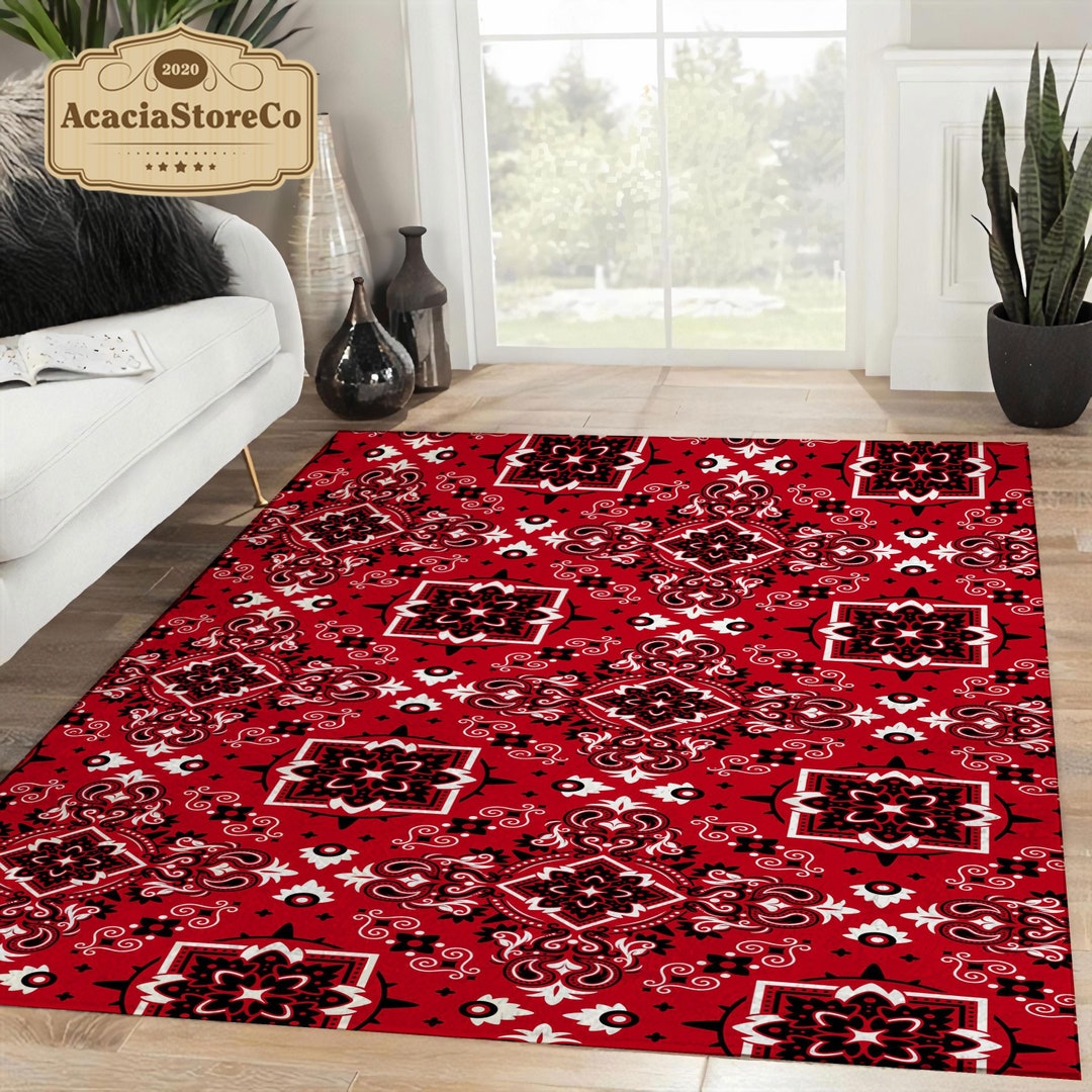 Modern Tribal Seamless African Pattern Area Rectangle Rug, Large ...