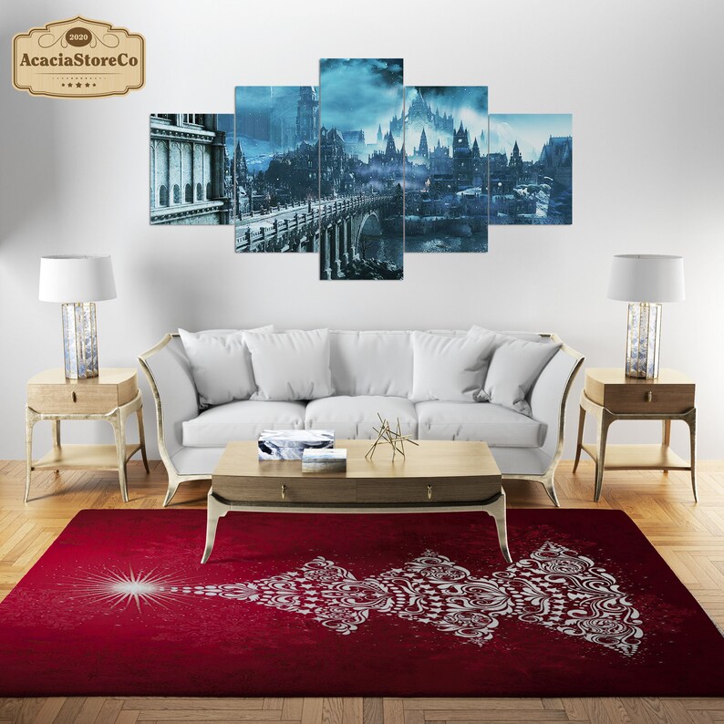 Christmas Tree Area Rug, Xmas Carpet, Christmas Rectangle Rug, Home ...