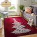 Christmas Tree Area Rug, Xmas Carpet, Christmas Rectangle Rug, Home ...