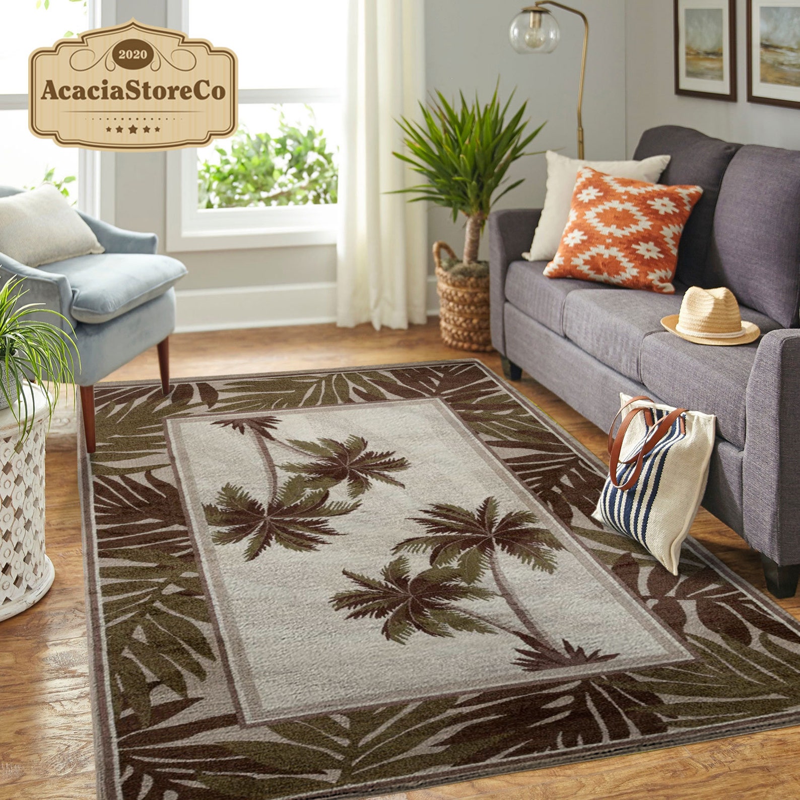 Palm Trees Area Rug Palm Trees Carpet Palm Trees Rectangle - Etsy