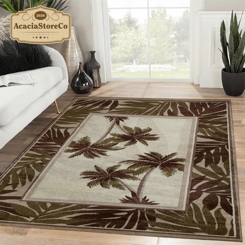 Palm Trees Area Rug Palm Trees Carpet Palm Trees Rectangle - Etsy