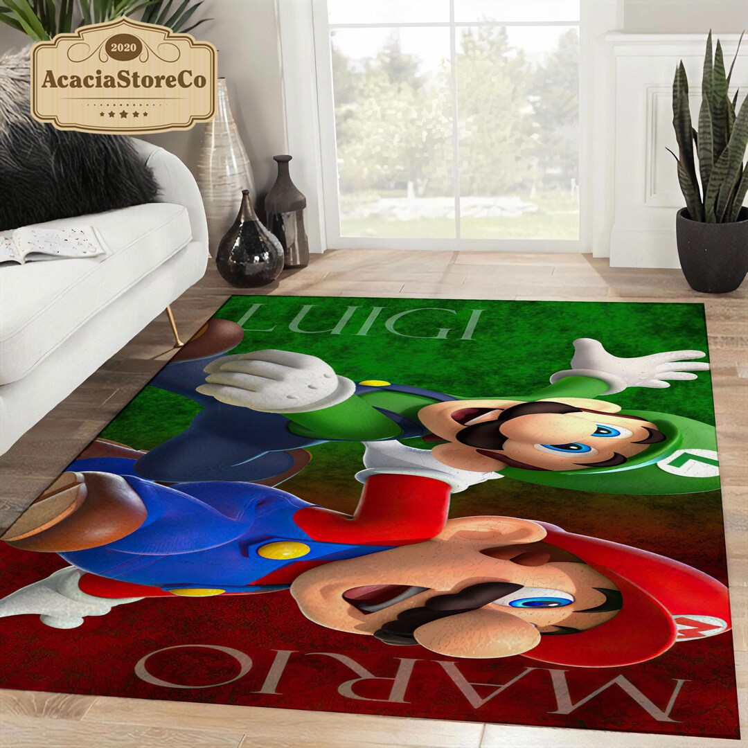 Super Mario Bros Area Rug Super Mario Rug Video Game Rug - Etsy