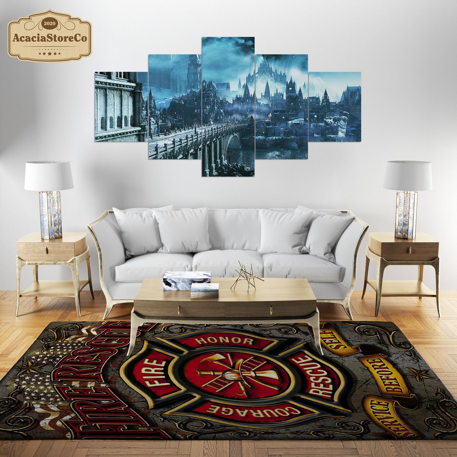 Firefighter Area Rug Fire Rescue Rug Fire Fighter Rug | Etsy