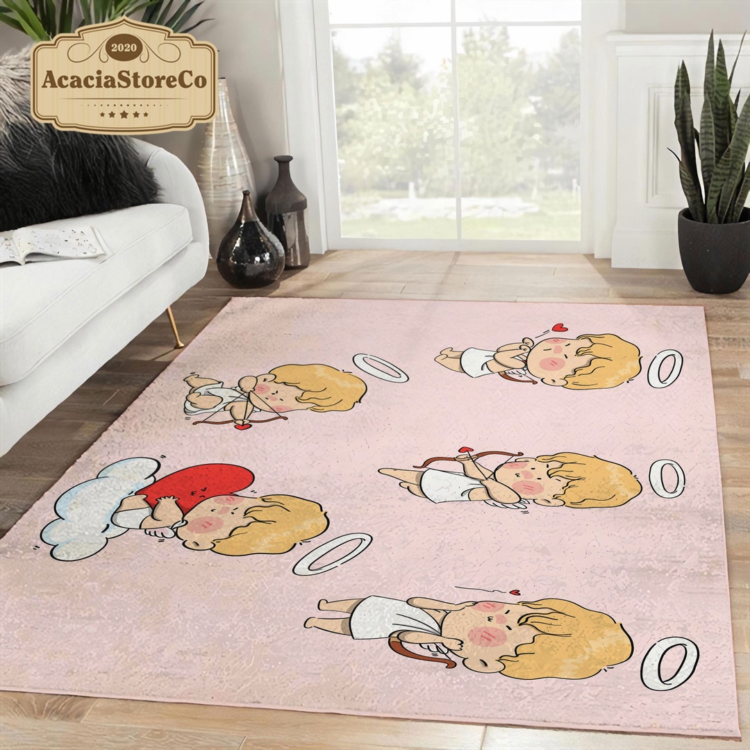 Valentines Day Cupid Characters, Valentine's Day Gifts, Cute Rug, Rugs ...