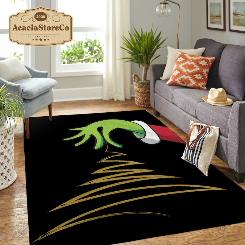 The Grinch Christmas Area Rug, Christmas Holiday Rectangle Rug ...