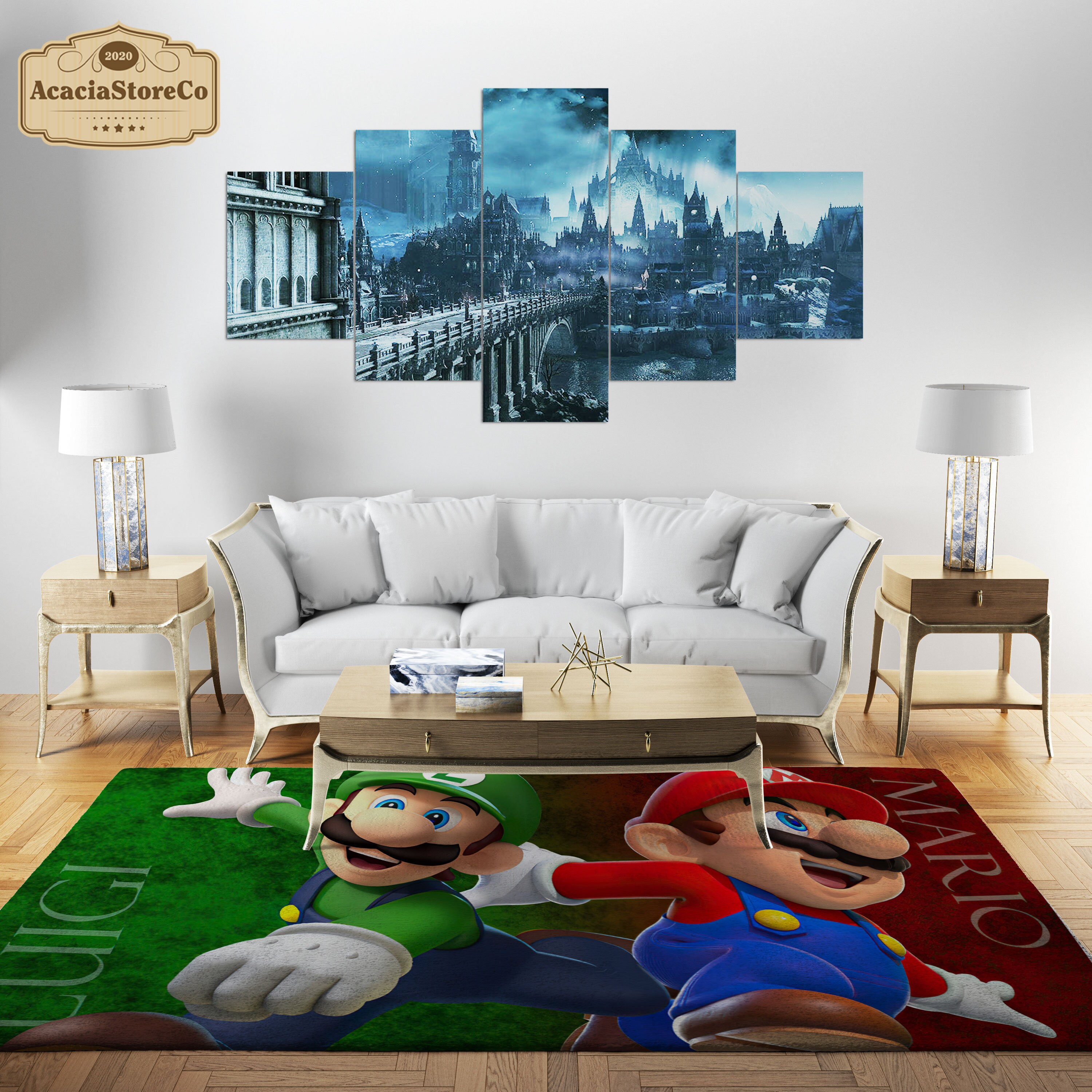 Super Mario Bros Area Rug Super Mario Rug Video Game Rug - Etsy
