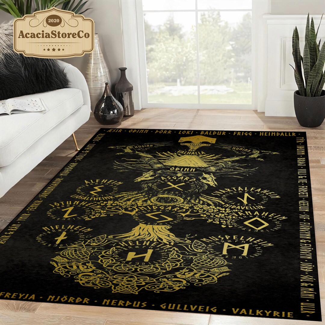 Norse Mythology Viking Rug Norse Mythology Viking Carpet - Etsy