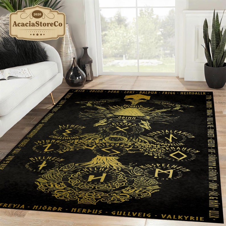 Norse Mythology Viking Rug Norse Mythology Viking Carpet - Etsy