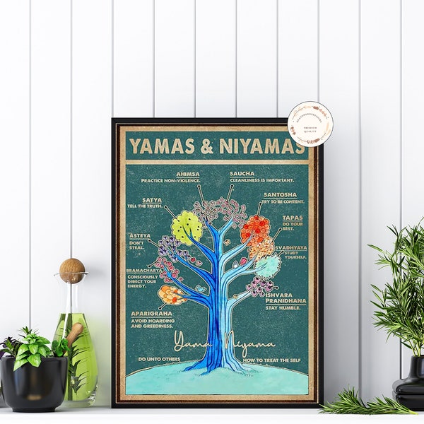 Yamas Niyamas Poster - Etsy