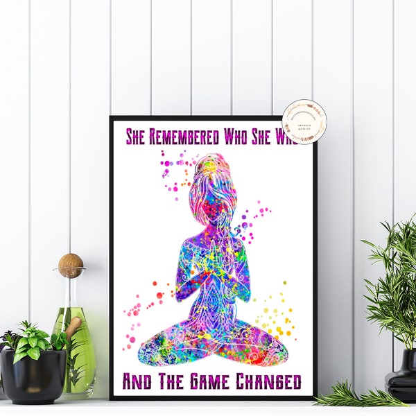 She Remembered Who She Was and the Game Changed Poster - Etsy Canada