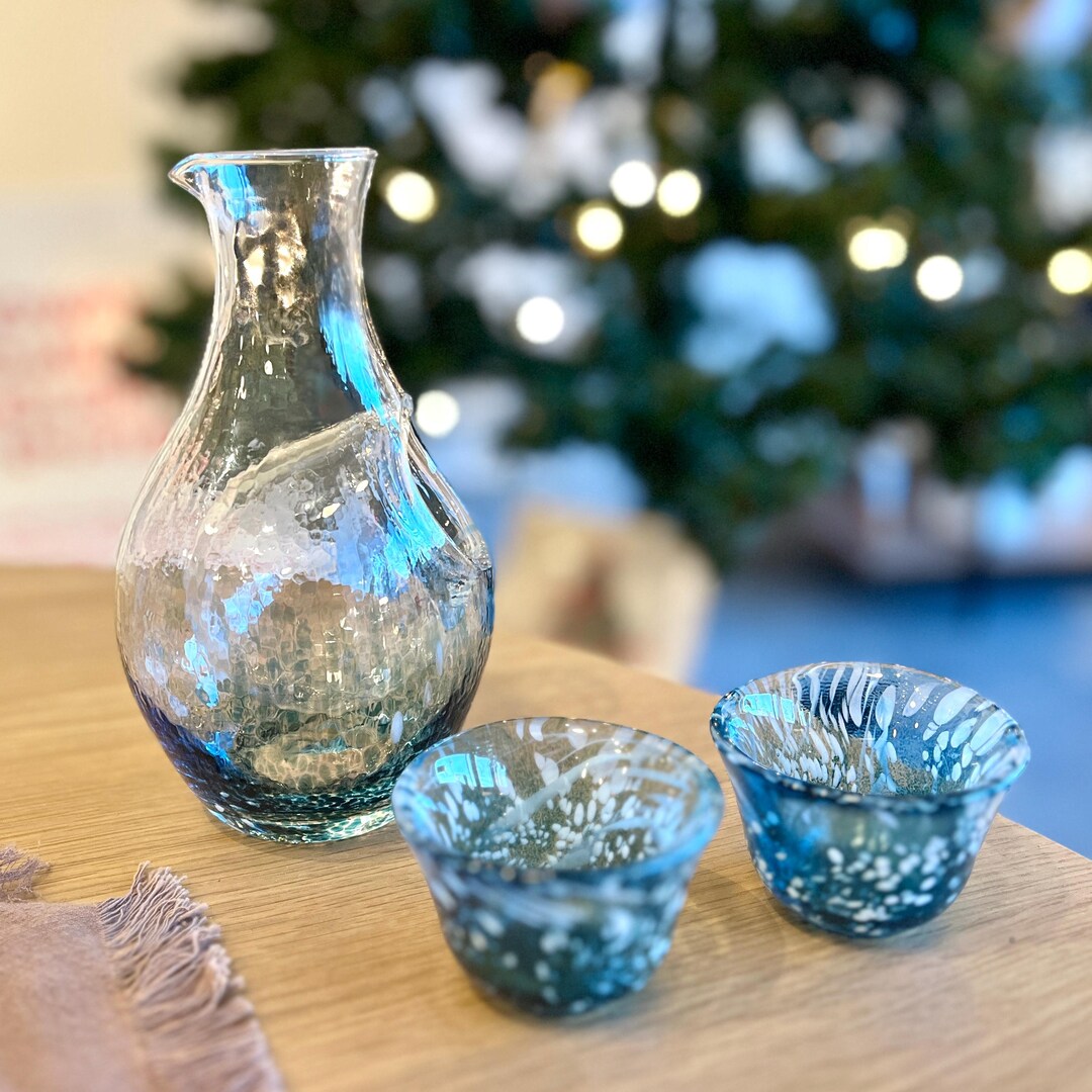 Handmade Cold Sake Glass Set Gift Box Included Made in Japan Authentic ...