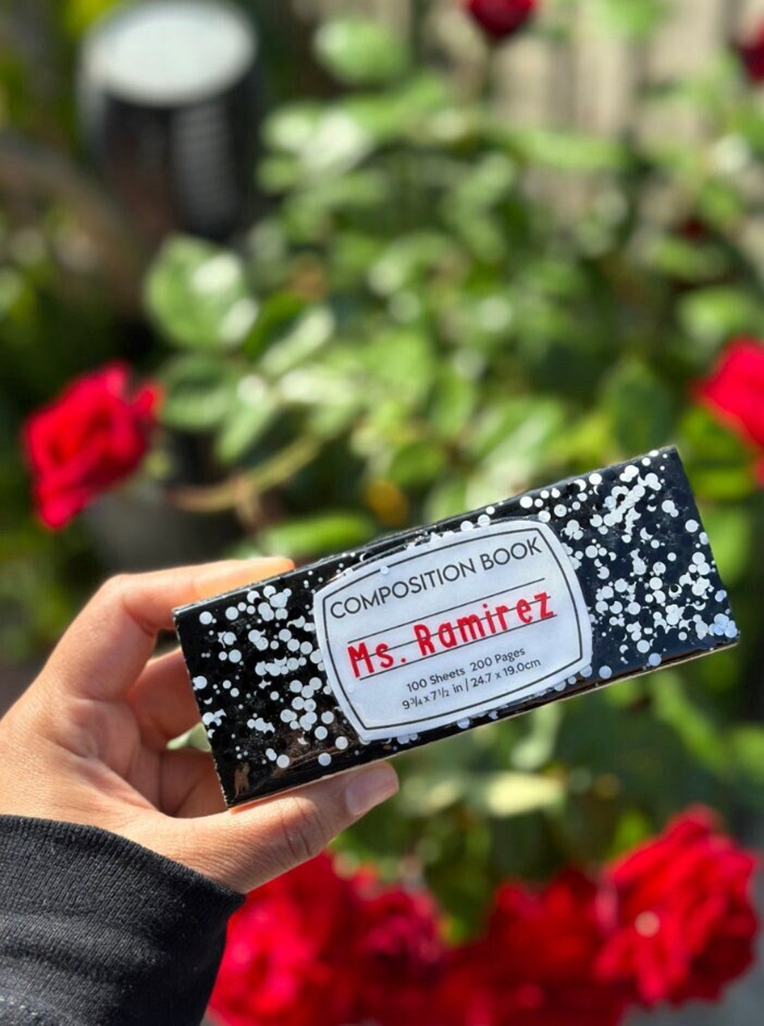Composition Book Eraser | Teacher Gift | Custom Eraser - Etsy