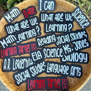 Custom Magnet Classroom Labels | Learning Objectives | Learning Targets ...