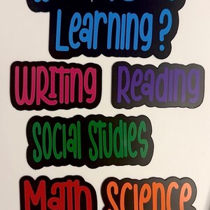 Custom Magnet Classroom Labels | Learning Objectives | Learning Targets ...
