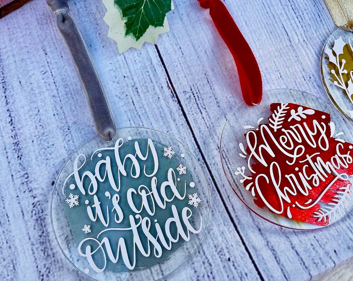 Acrylic Christmas Ornaments - Etsy