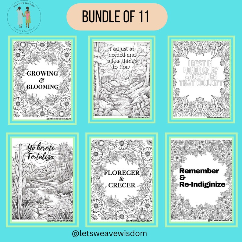 Coloring Pages, Spanish & English, Mindfulness Activity, Grounding ...
