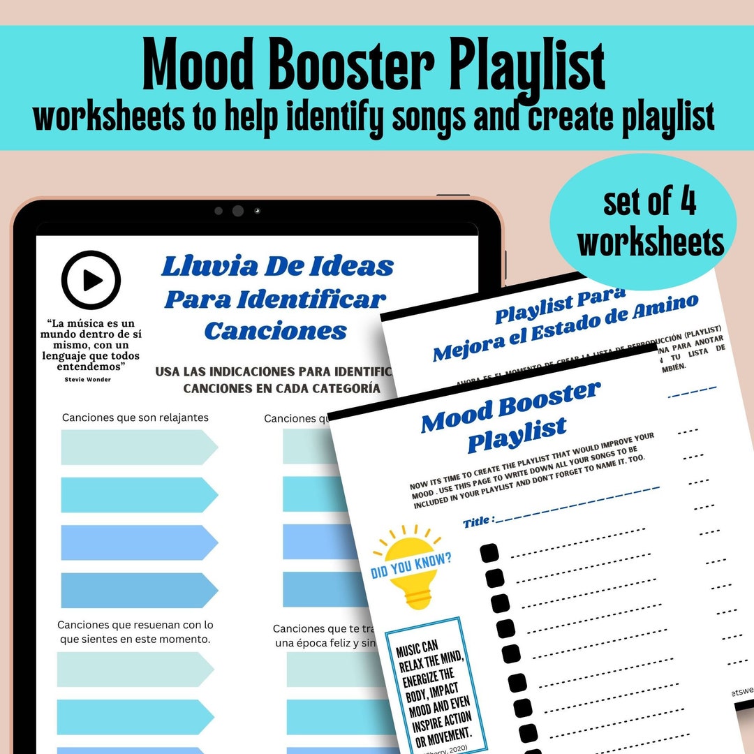 Mood Booster Playlist, Bilingual , Music Therapy, Coping Skills, Mental ...