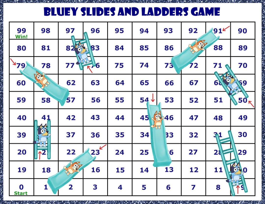 Bluey Themed Slides and Ladders Game - Etsy