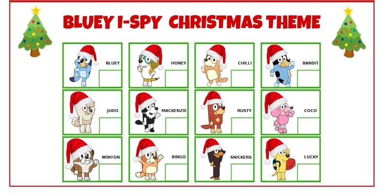 I Spy - Bluey Christmas - Etsy