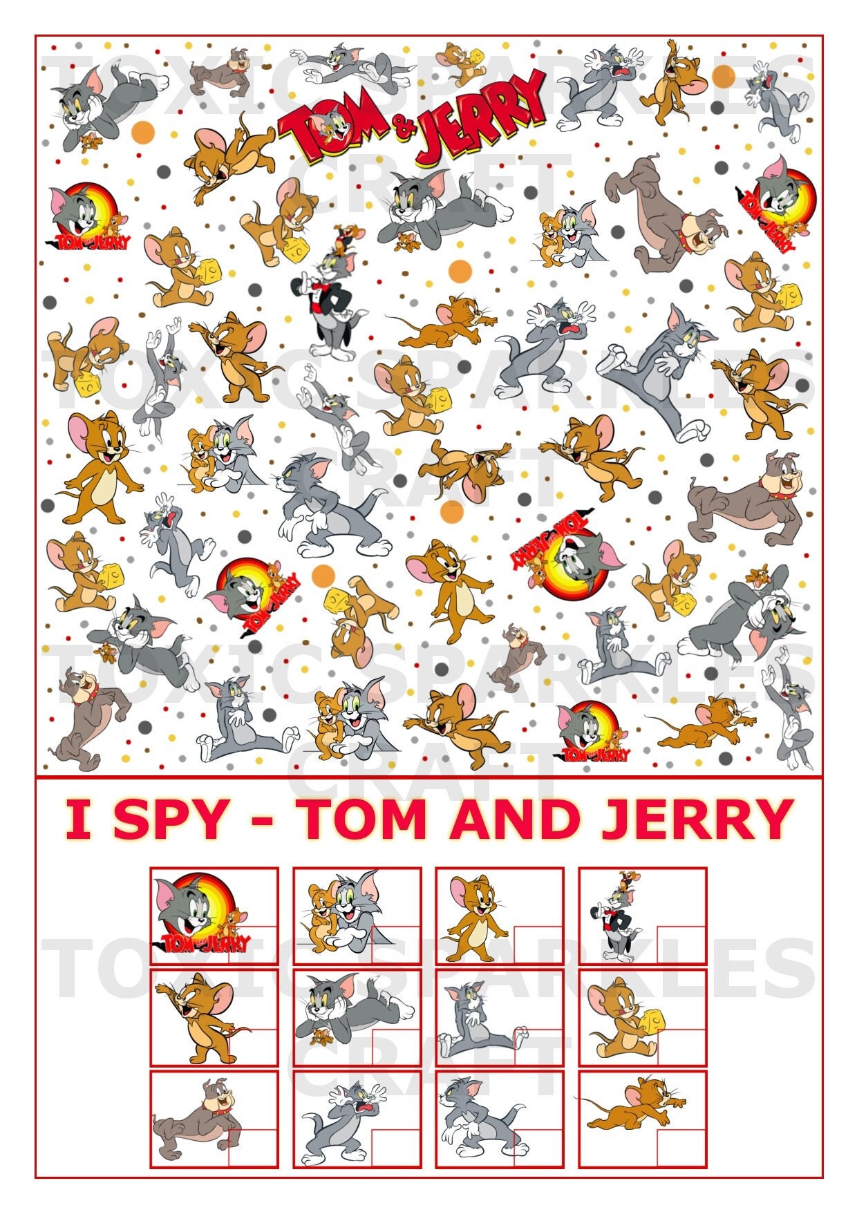 I SPY - Tom and Jerry - Etsy