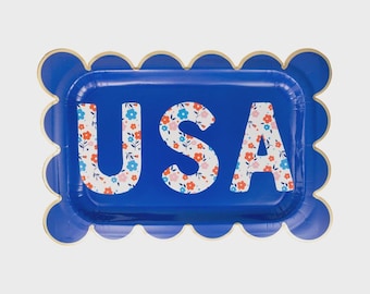 4th of July Bow Paper Plates, 8ct | Patriotic Plates, July 4th Paper ...