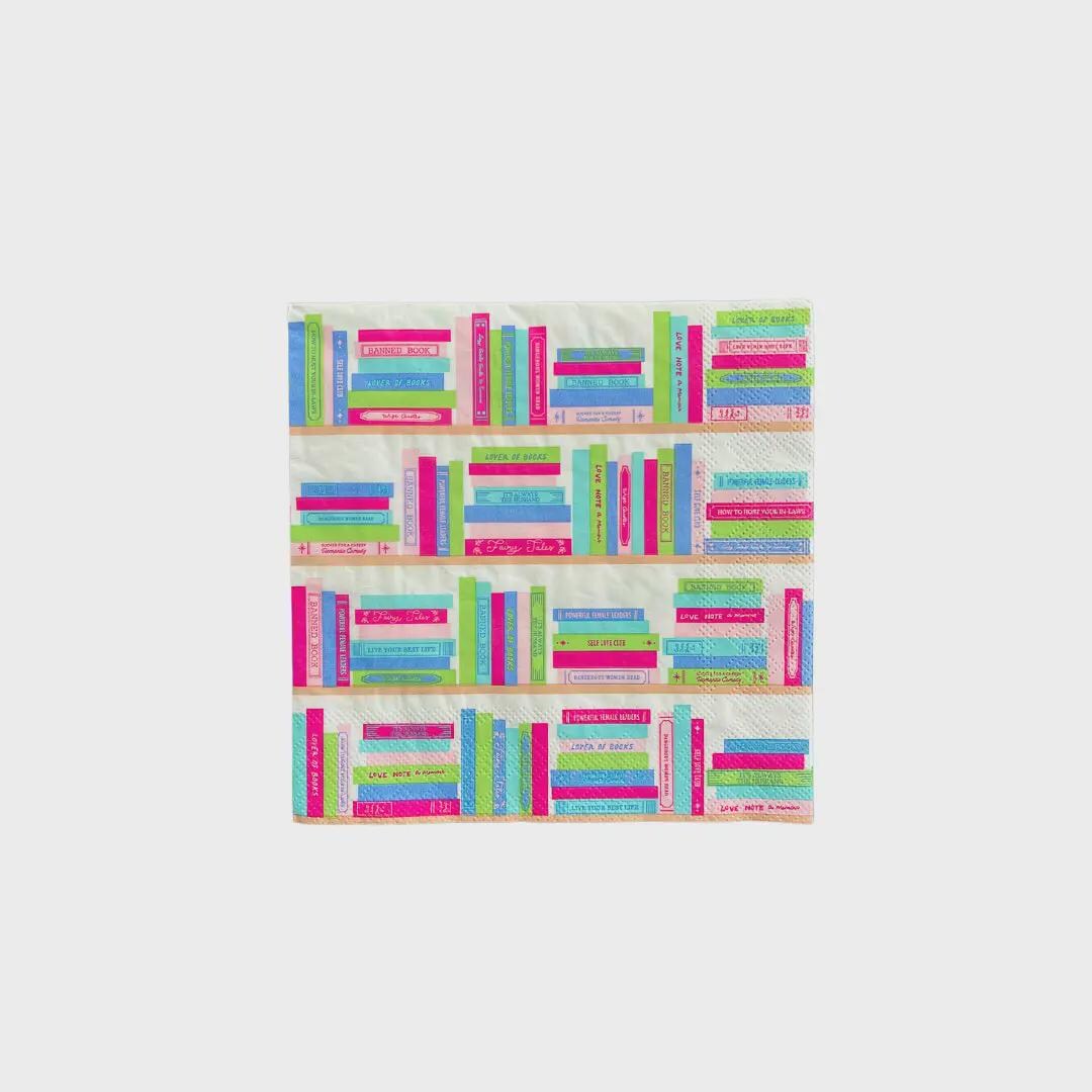 Book Club Large Napkins, 16ct | Book Themed Paper Napkins, Book Club ...