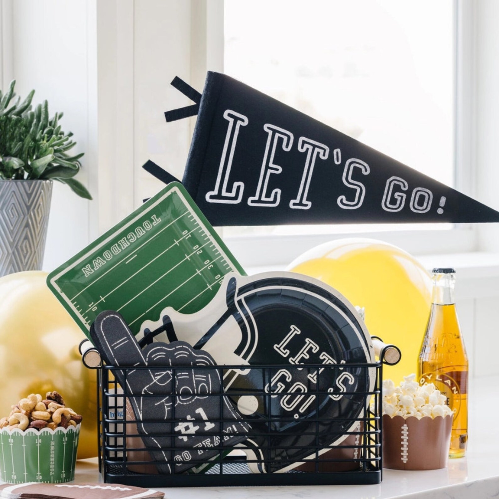 Football Party Kit | Tailgate Decorations, Helmet Plates & Pennant - Etsy