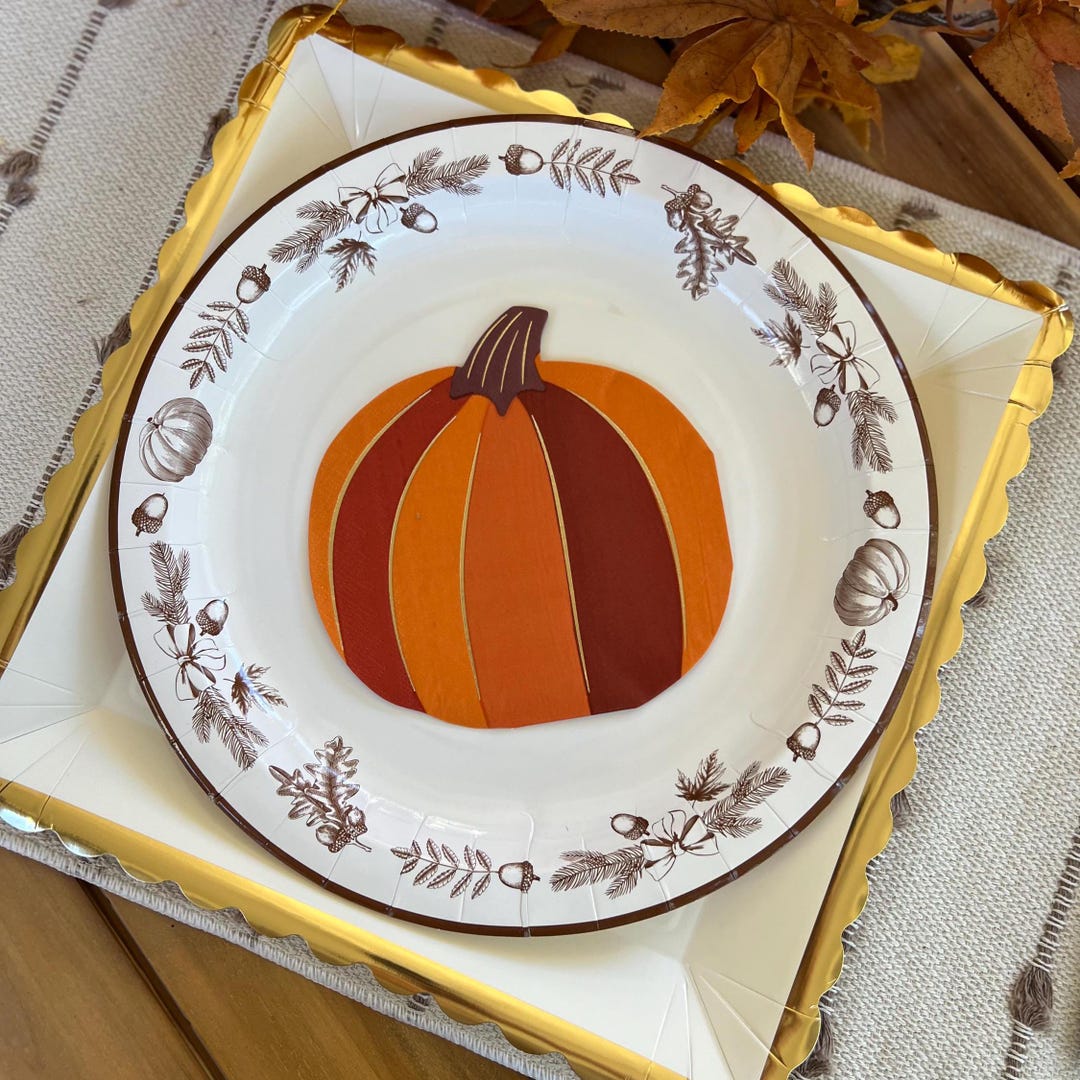 Harvest Botanical Dinner Plates, 8ct | Thanksgiving Dinner Plates ...
