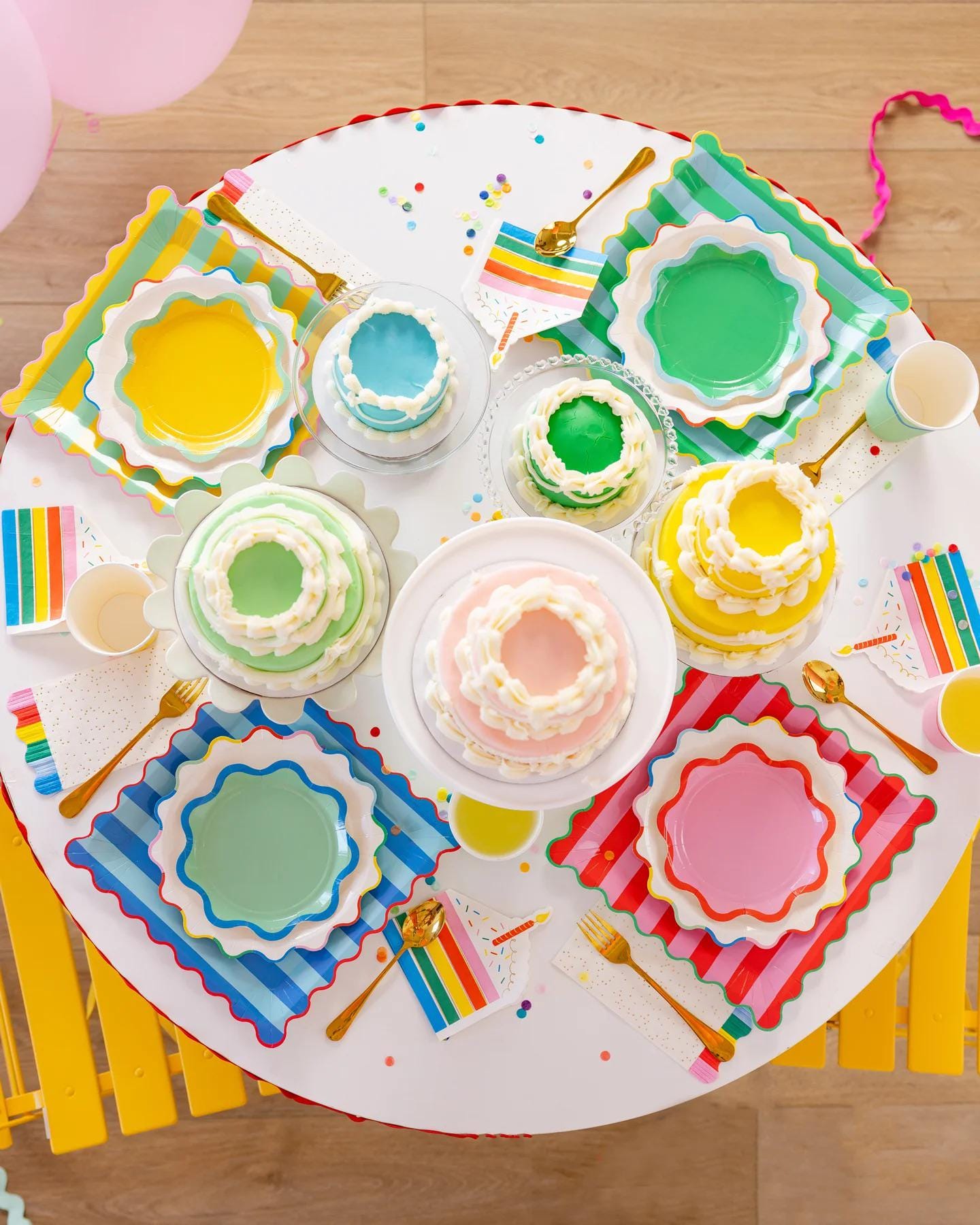 Rainbow Striped Paper Plates: Art Birthday Party Supplies, 8ct - Etsy