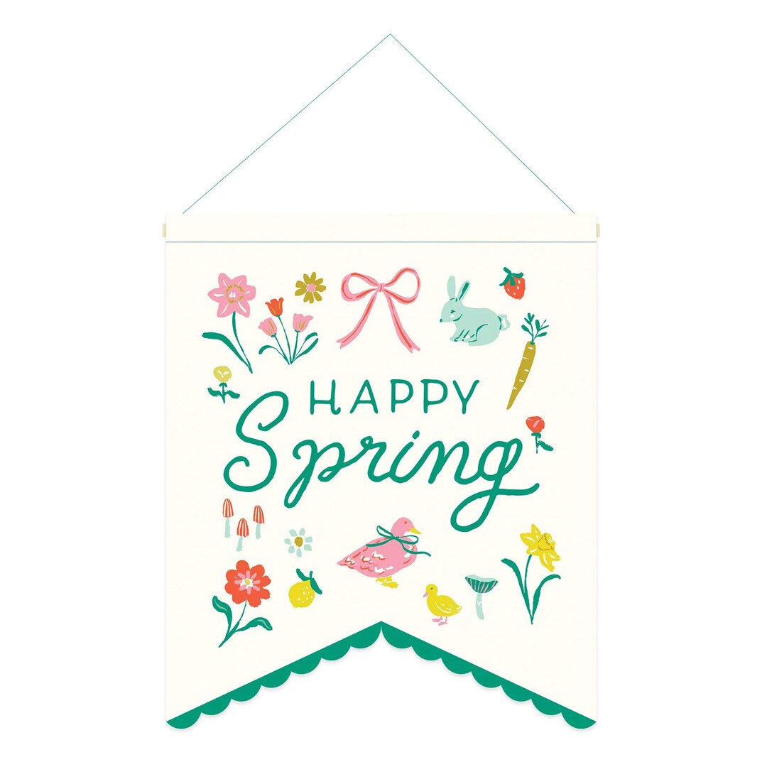 Happy Spring Canvas Banner | Welcome Spring Banner, Spring Banner ...