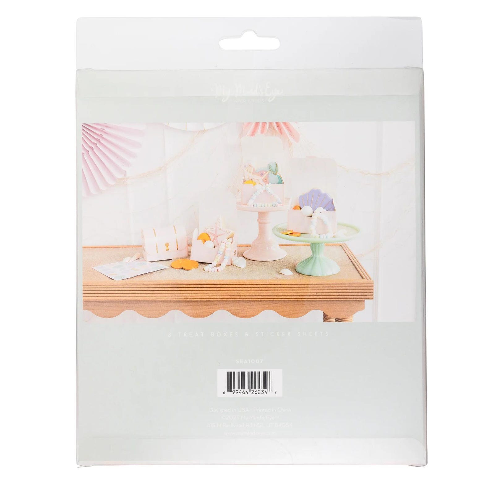 Mermaid Treasure Treat Box Set: Ocean Party Favors With Stickers (8ct ...