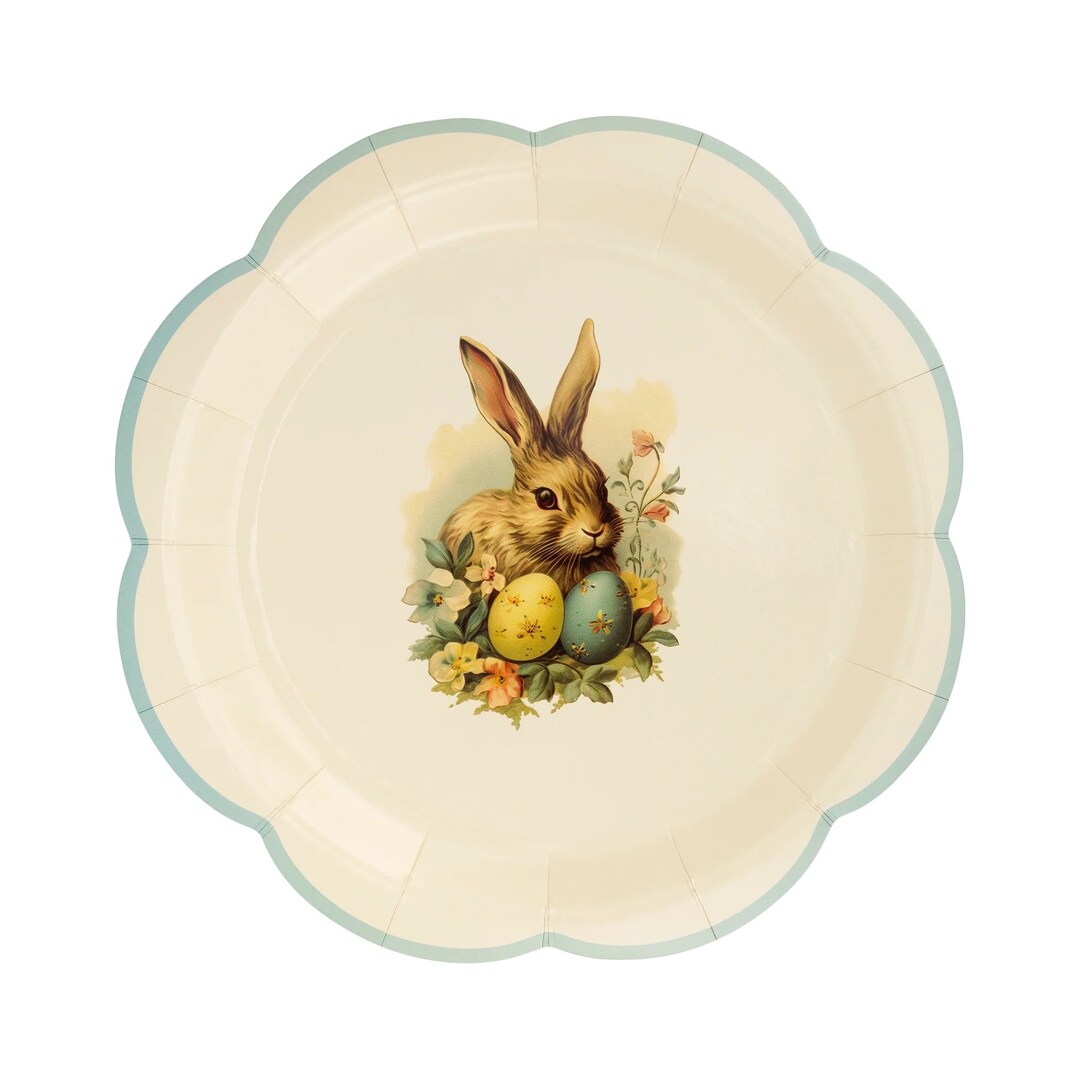 Bunny Plates | Easter Paper Plates (set of 8) - Easter Bunny Plates ...