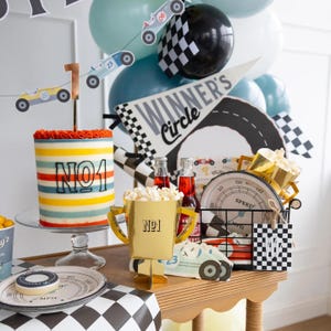 Car Birthday Banner - Race Cars Birthday Party Decorations, Car Party ...