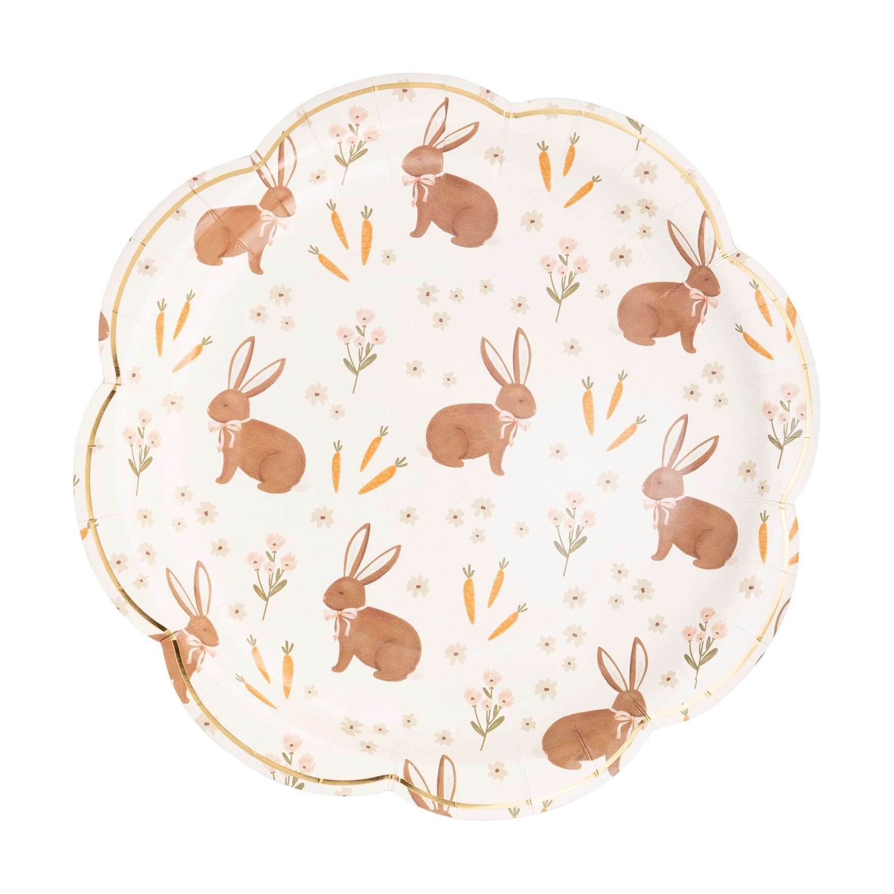 Easter Bunny Paper Plates Easter Plates set of 8 Scalloped Paper Plates ...