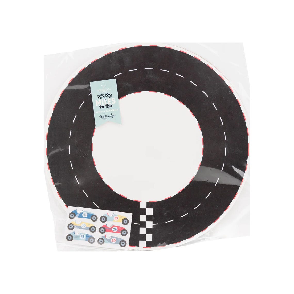 Car Birthday Race Track Placemat - Race Cars Birthday Party Decorations ...