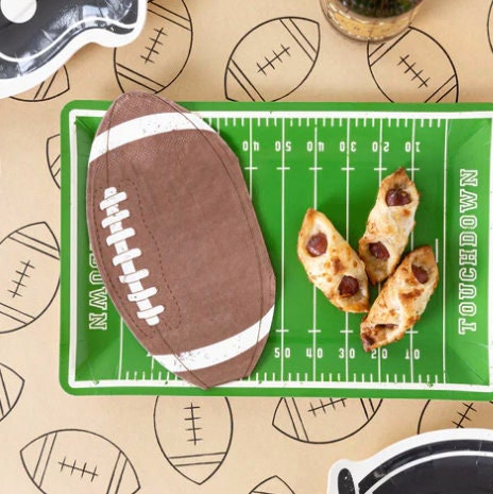 Football Shaped Paper Napkins (set of 24) – Tailgate Party Decor - Etsy
