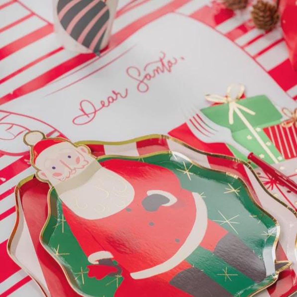 Dear Santa Christmas Paper Placemats – Scroll Shape (set of 12) - Etsy