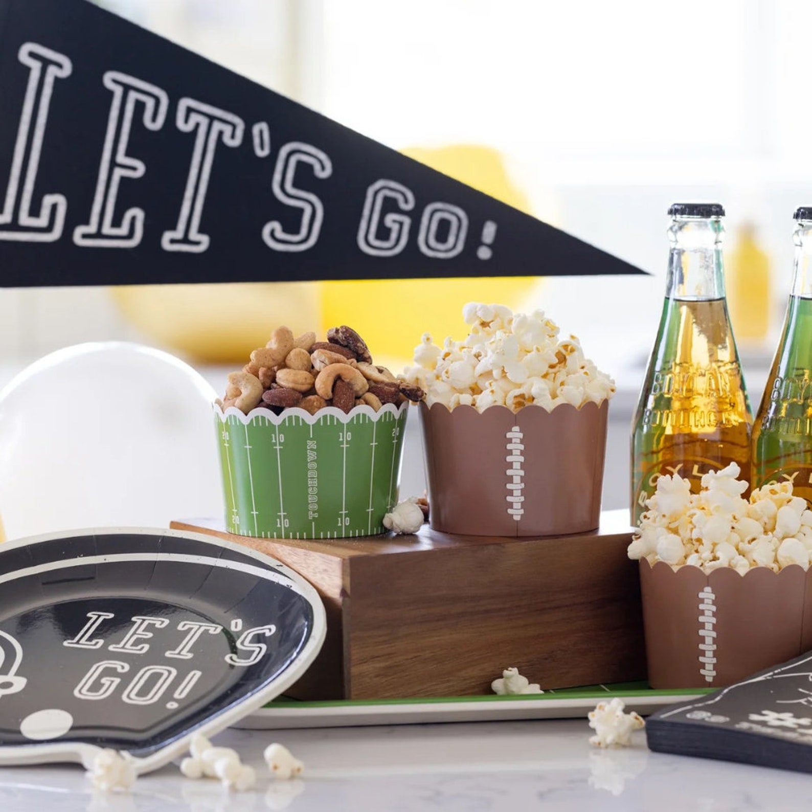 Football Party Kit | Tailgate Decorations, Helmet Plates & Pennant - Etsy