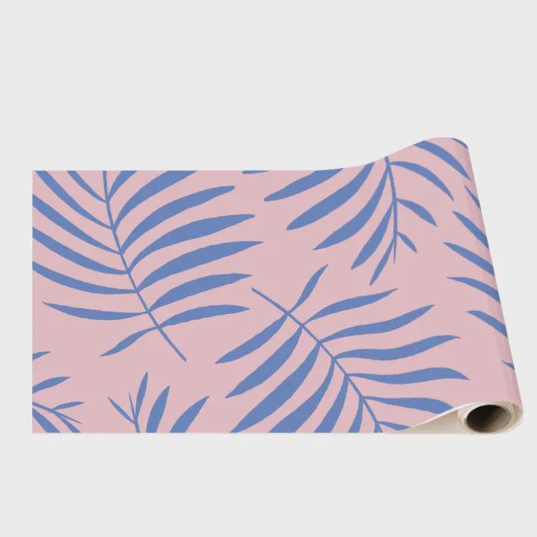 Pink Tropical Table Runner | Luau Palm Table Runner, Hawaiian Paper ...