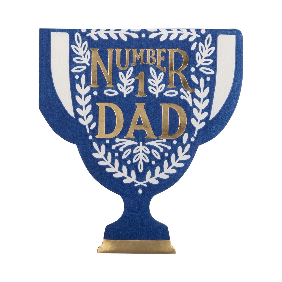 Number One Dad Trophy Napkins, 18ct | Dad's Birthday Party Napkins ...