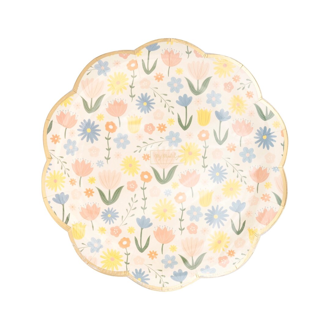 Flower Paper Plates, Easter Paper Plate, Mother's Day Plates, Spring ...